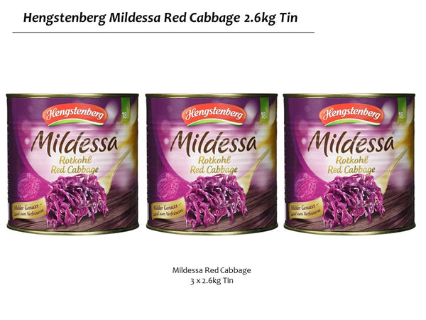 Hengstenberg Mildessa Red Cabbage 2.6kg Tin – Adams International Foods